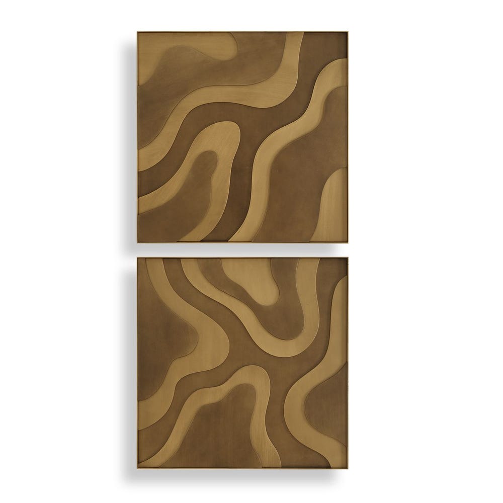 Golden Terrain Wood Wall Decor Set/2 – Model Home Accents