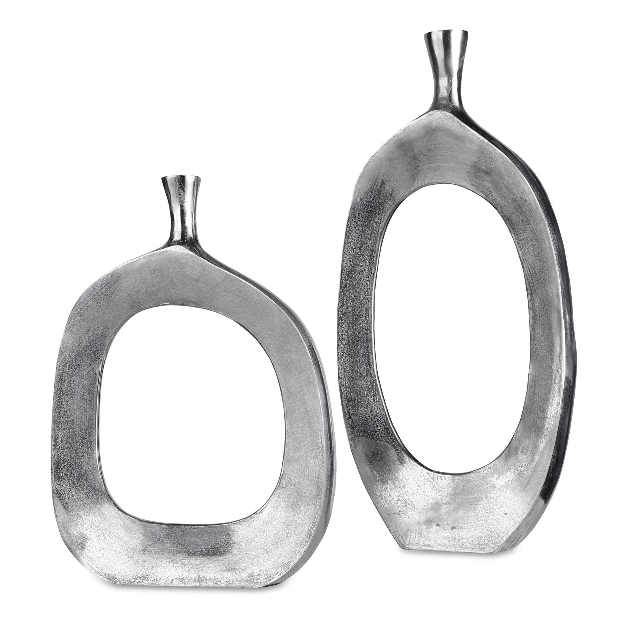 Cierra Aluminum Vases Set/2 – Model Home Accents