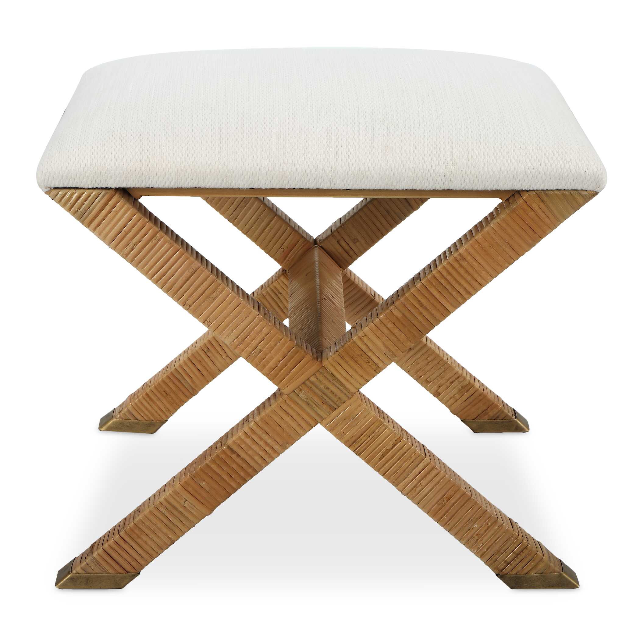 St. Tropez Rattan Small Bench – Model Home Accents